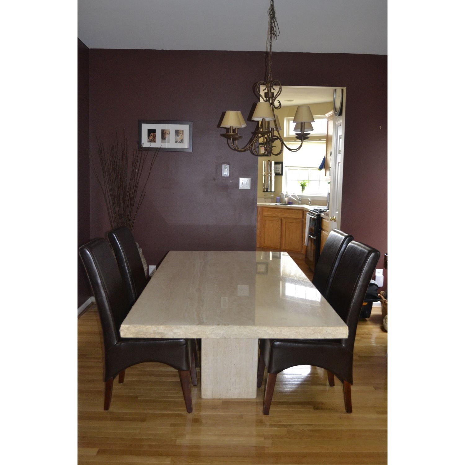 Maurice Villency Travertine Dining Table - AptDeco