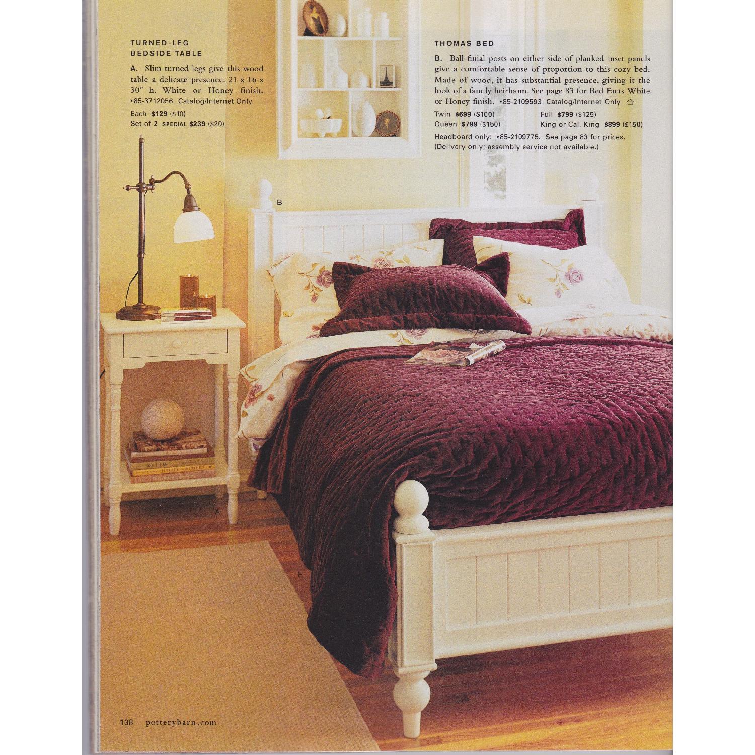 Pottery Barn Thomas Bed Queen Black Wood and Dresser - AptDeco