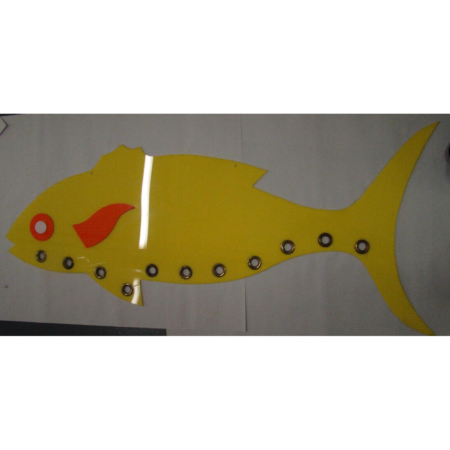 Mid Century Pop Art Lucite Double Sided Fish - AptDeco