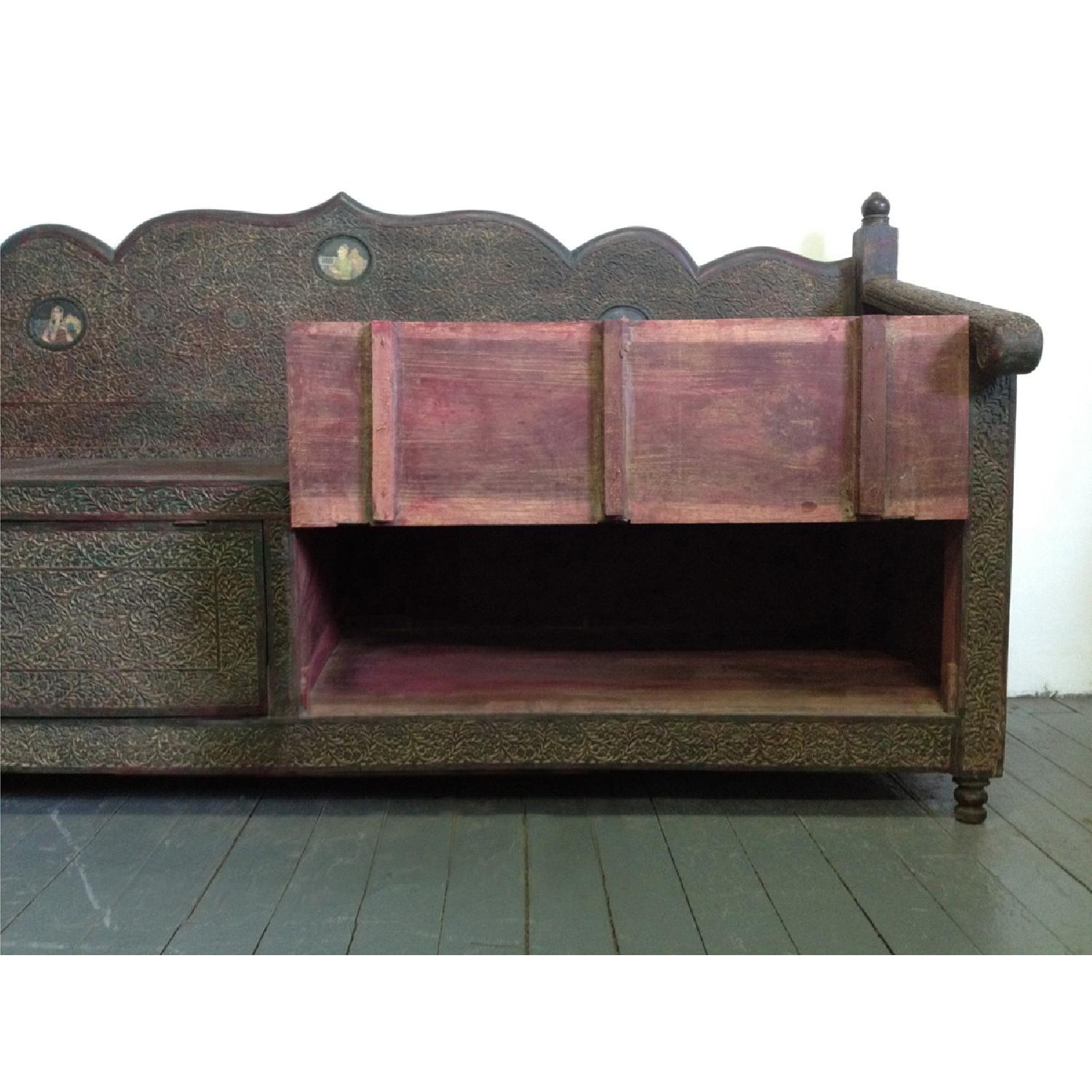 Unique Antique Reproduction Sofa Mughal India Couch - AptDeco