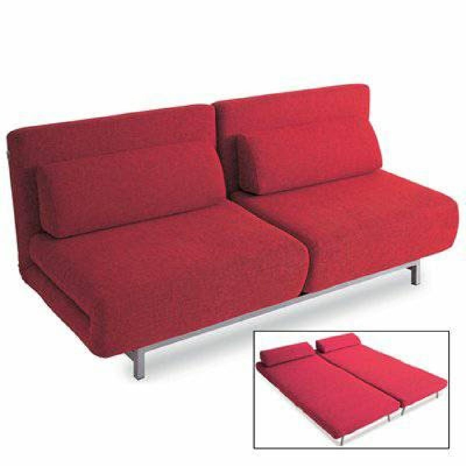 Ido Red Sleeper Sofa - AptDeco