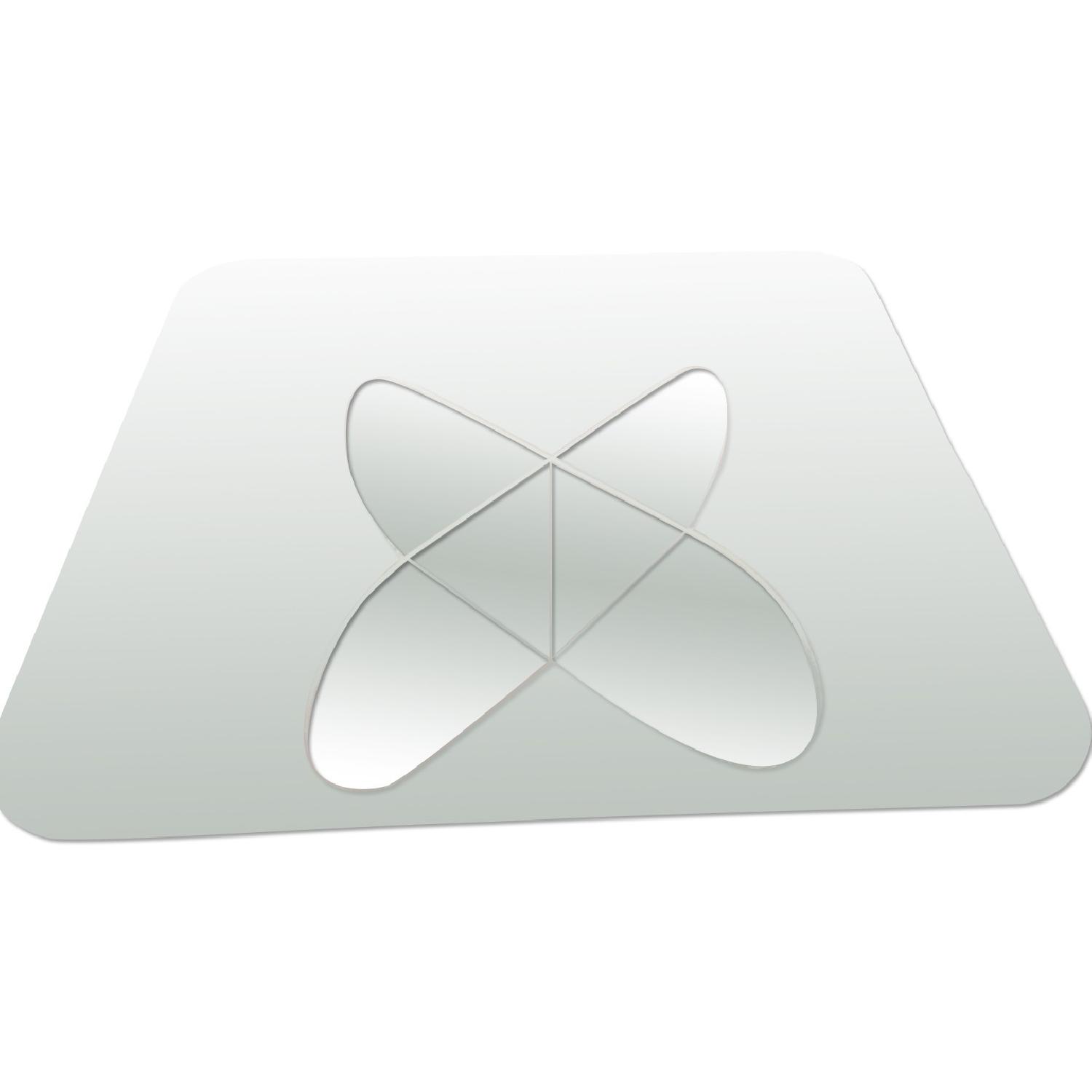 Midcentury Glass & Stainless Steel Coffee Table - AptDeco