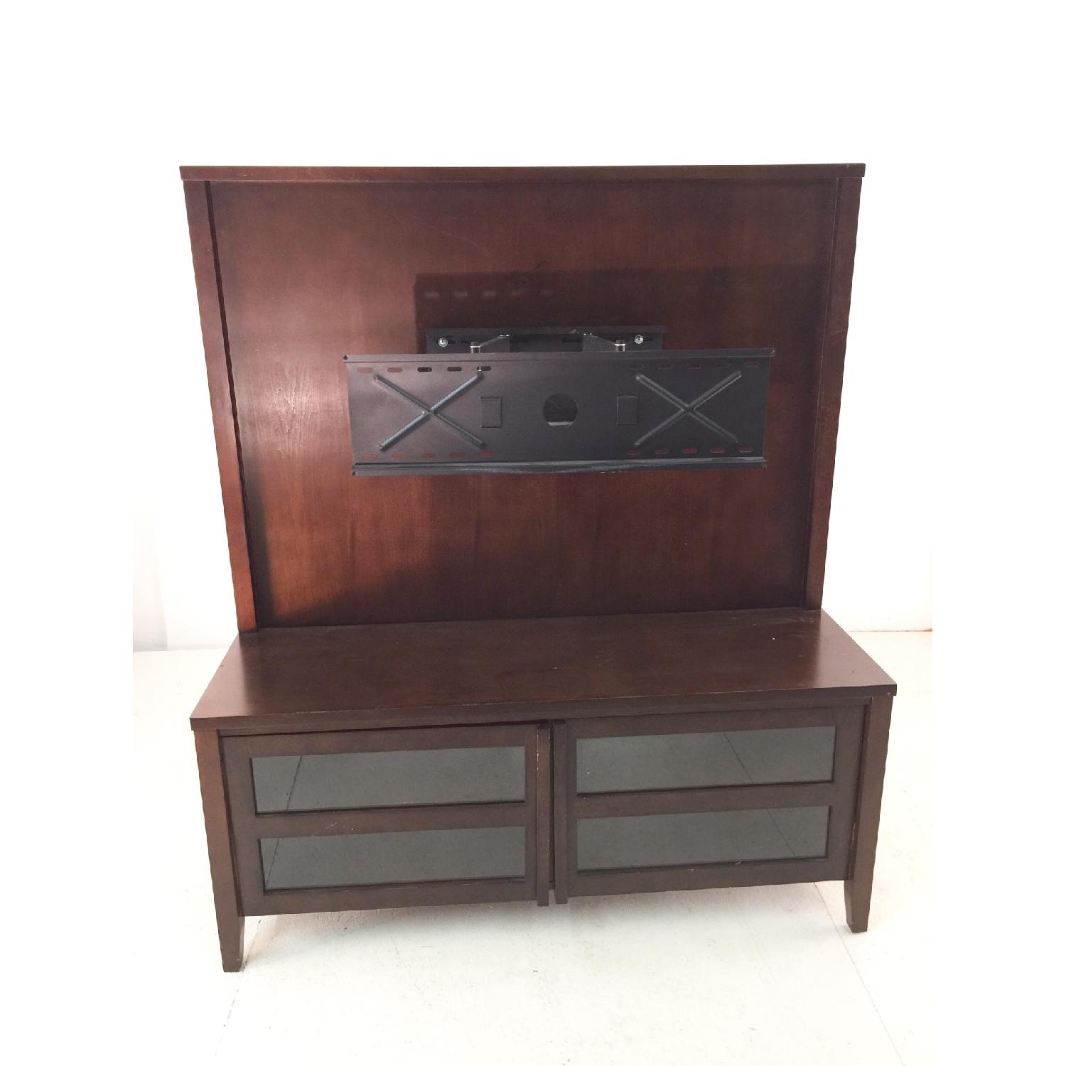 Entertainment Console w/ Credenza and Flat Panel Mount Board - AptDeco