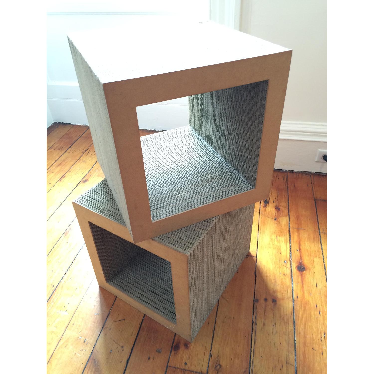 Frank Gehry Cardboard Low Tables for Vitra - Pair - AptDeco
