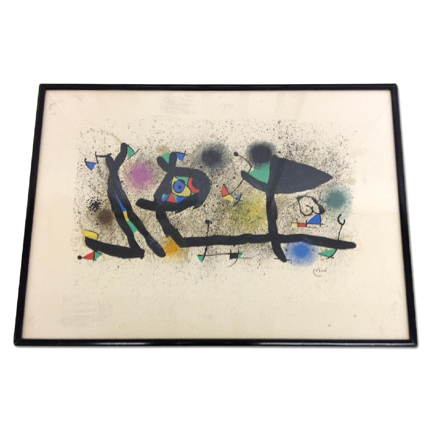Joan Miro 1974 Original Lithograph Signed with COA - AptDeco
