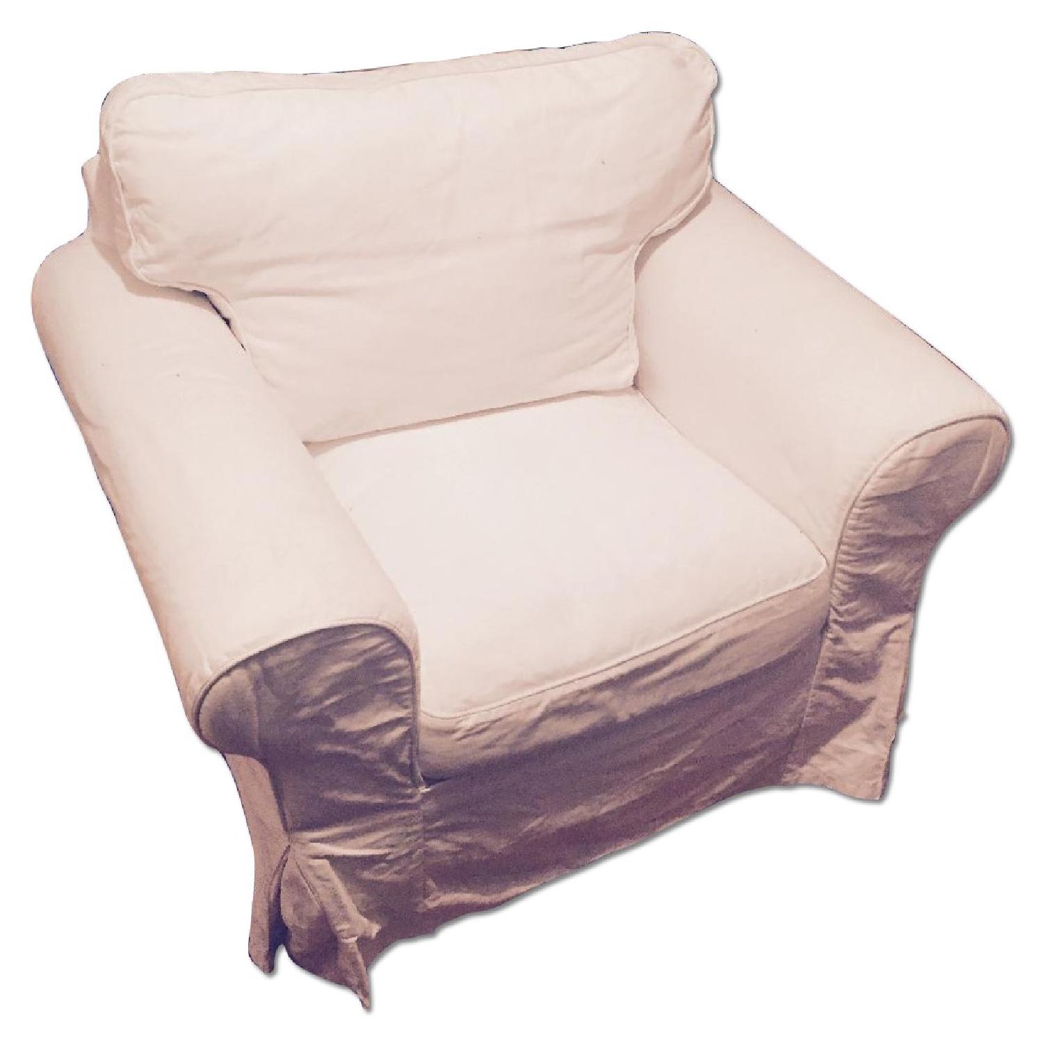 Ikea Ektorp White Armchair - AptDeco