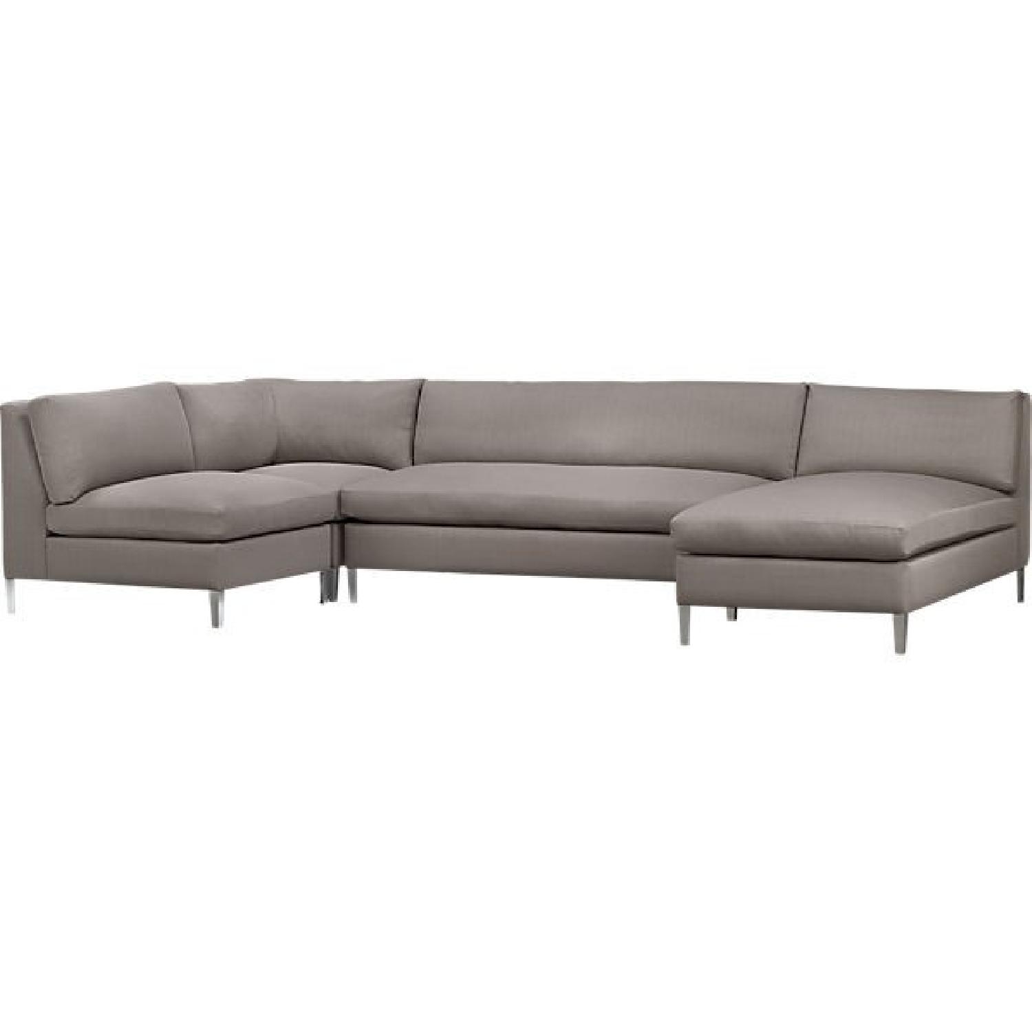 CB2 Cielo 4 Piece Sectional Sofa in Shadow - AptDeco
