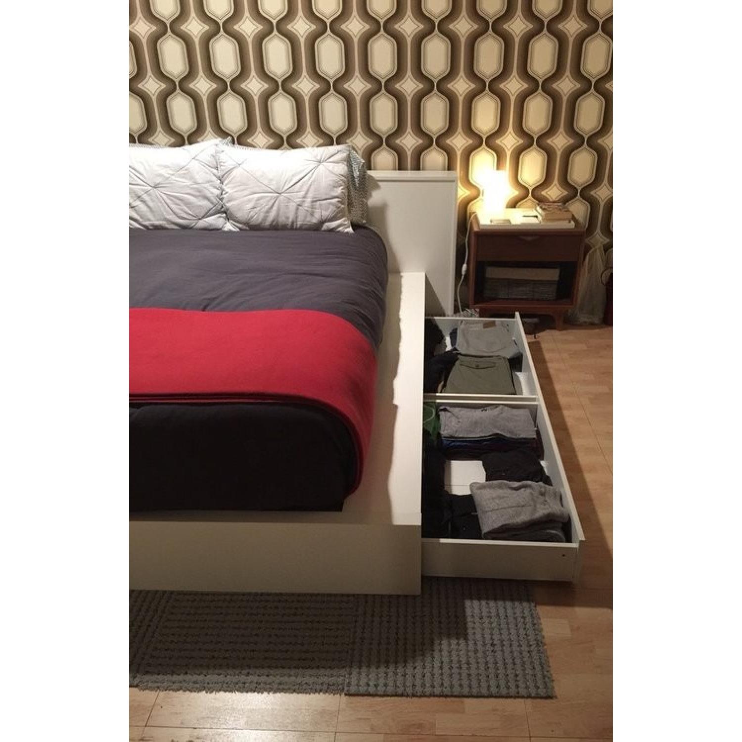 BoConcept White Lacquer Limo Bed w/ Drawer Unit - AptDeco