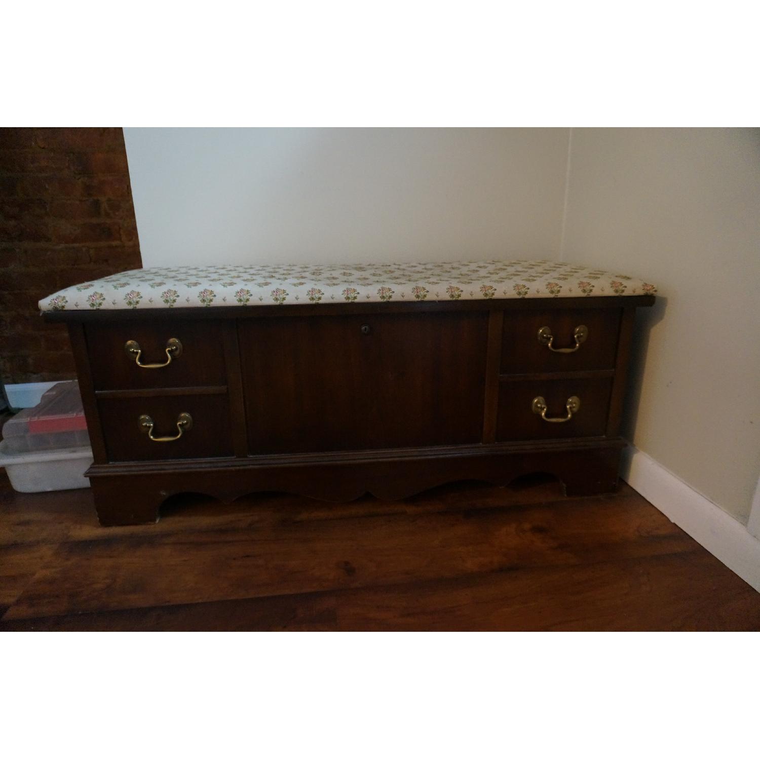 Antique Beautiful Wood Chest - AptDeco