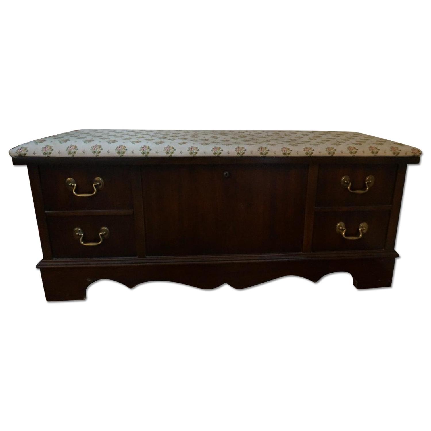 Antique Beautiful Wood Chest - AptDeco