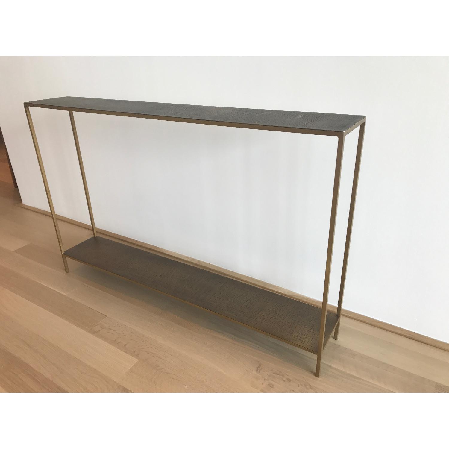 Crate & Barrel Jacque Brass Console Table - AptDeco