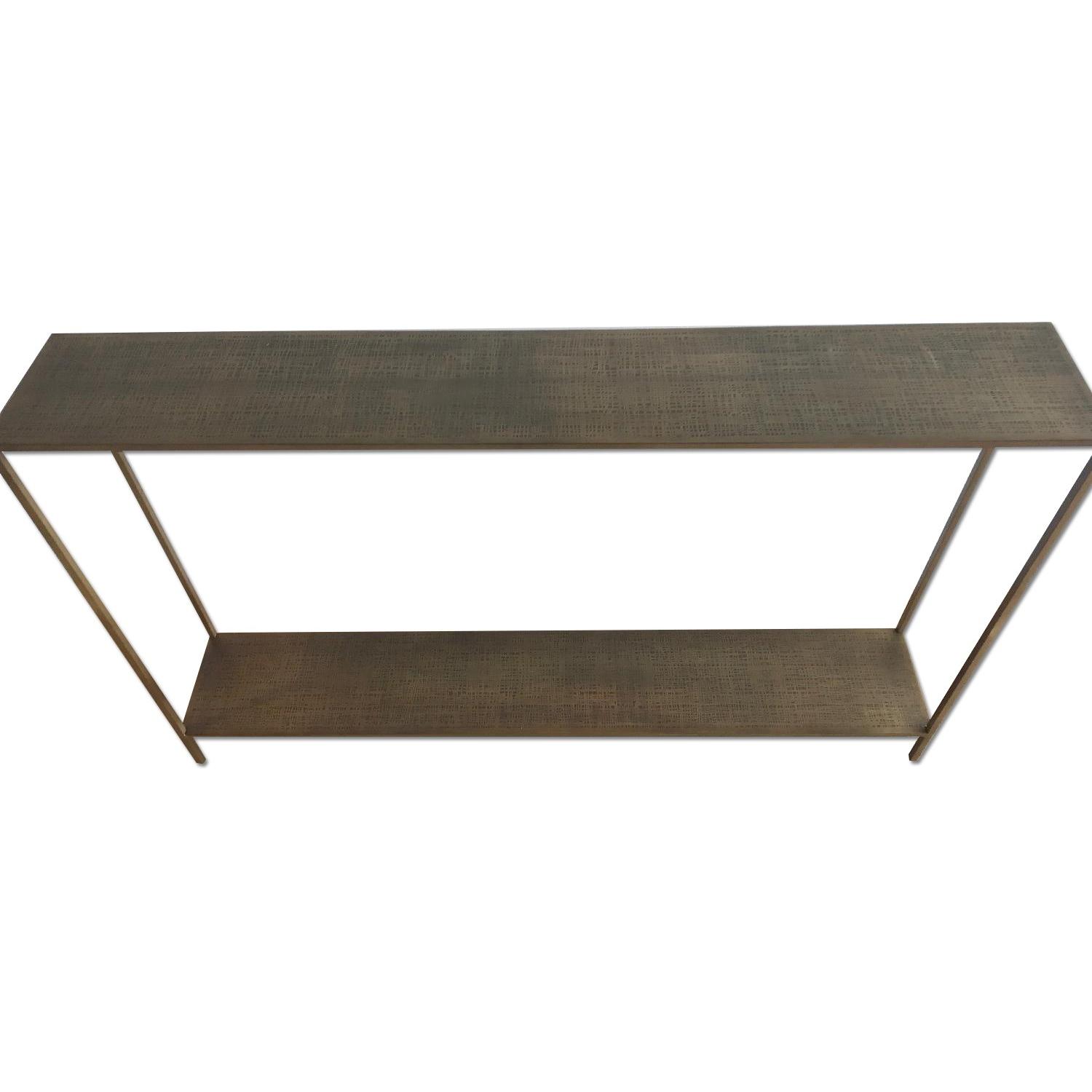 Crate & Barrel Jacque Brass Console Table - AptDeco