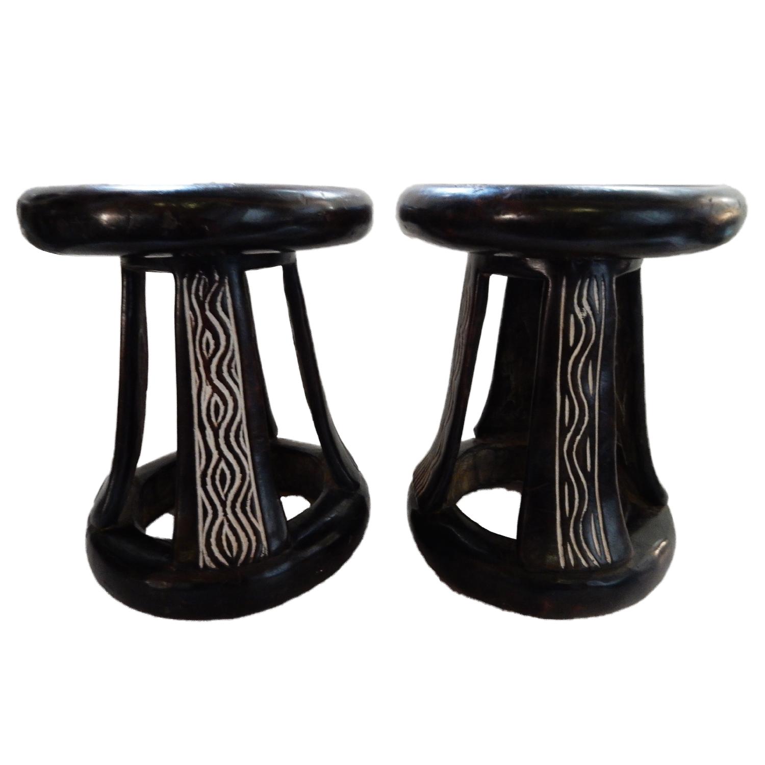 African Bamileke Cameroon Stools - AptDeco