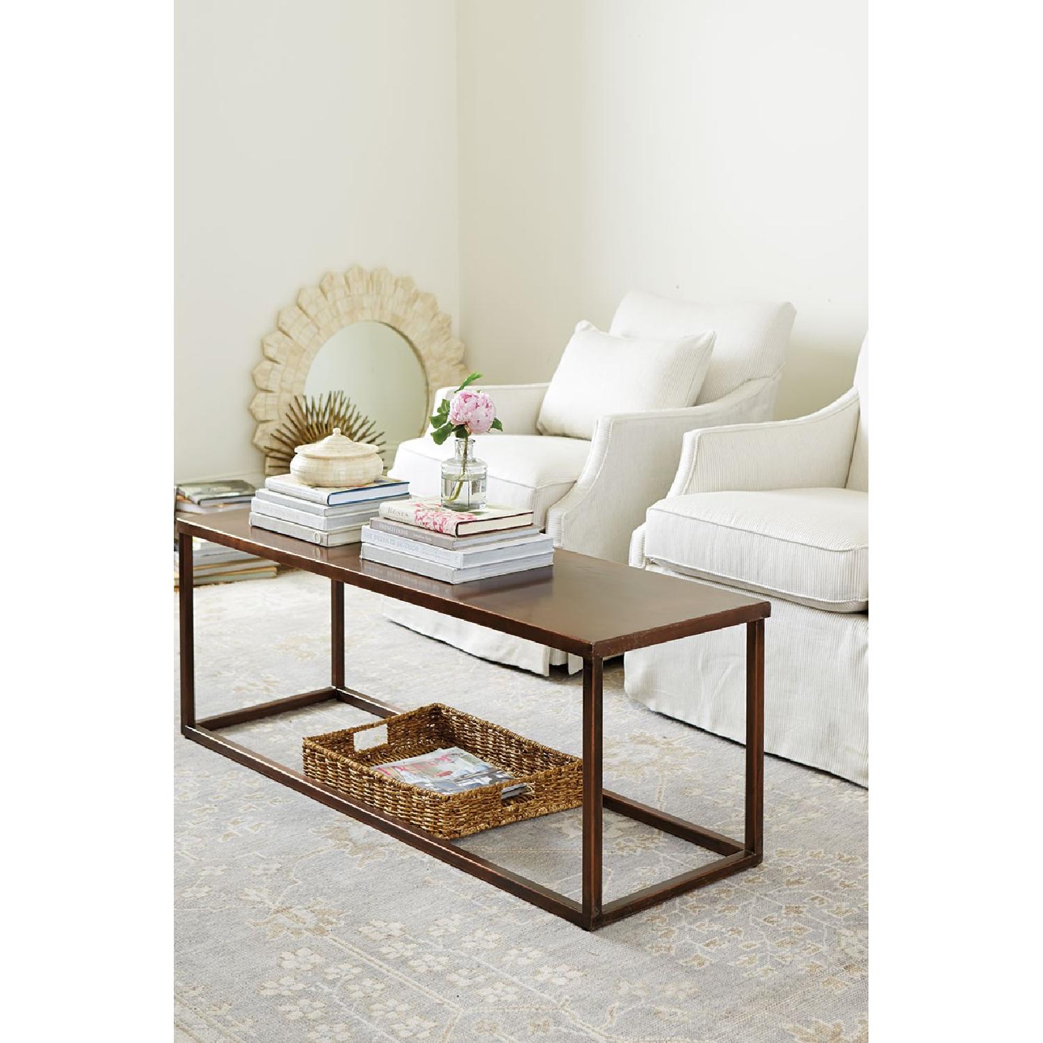 Ballard Designs Copper Coffee Table - AptDeco