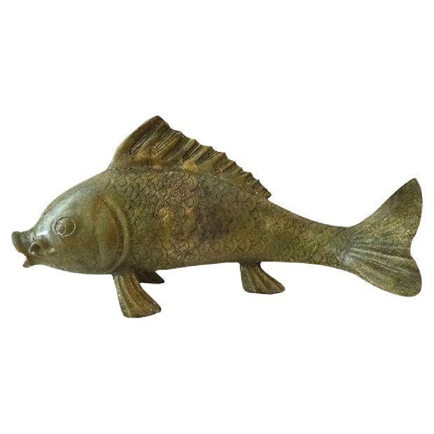 LG Bronze Good Luck Koi Fish - AptDeco
