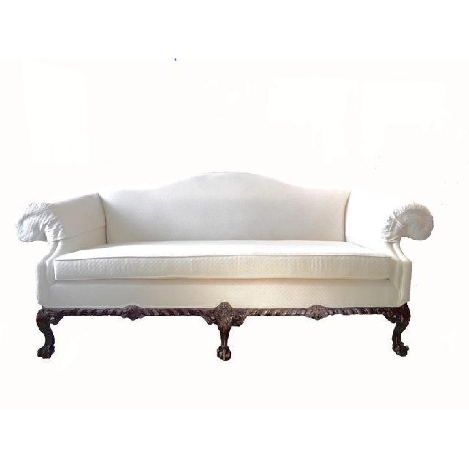 Mahogany Chippendale Camelback Sofa - AptDeco
