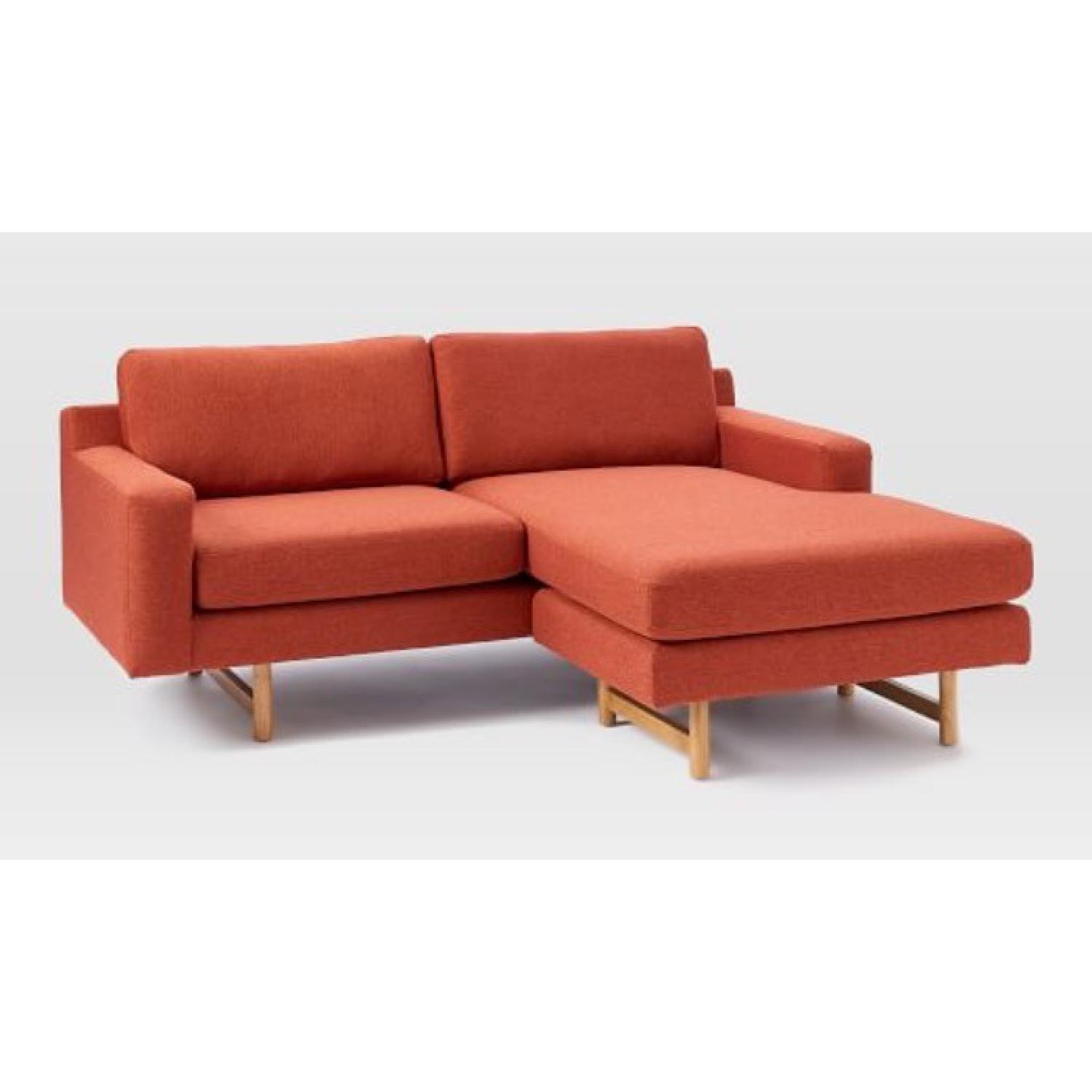 West Elm Eddy Sectional in Chili Twill