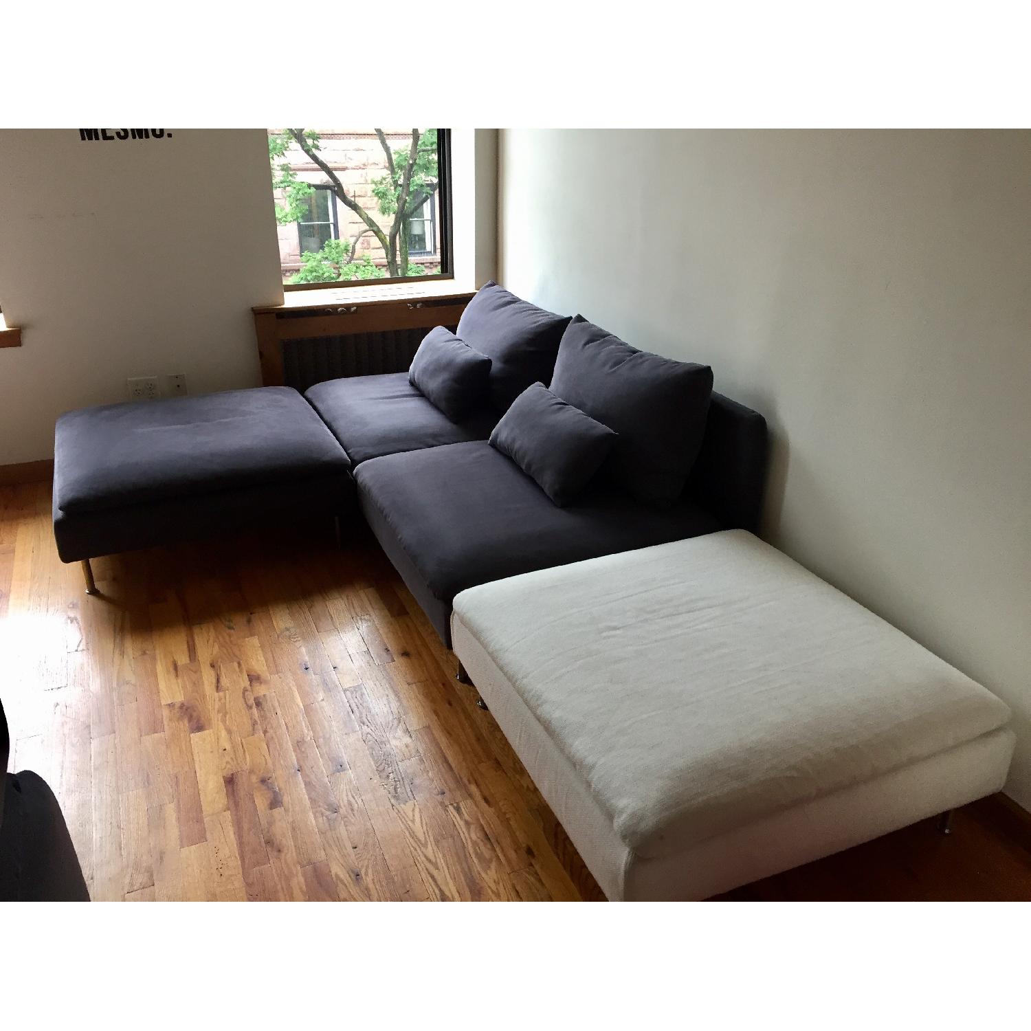 Ikea Soderhamn Dark Grey Sectional Sofa - AptDeco
