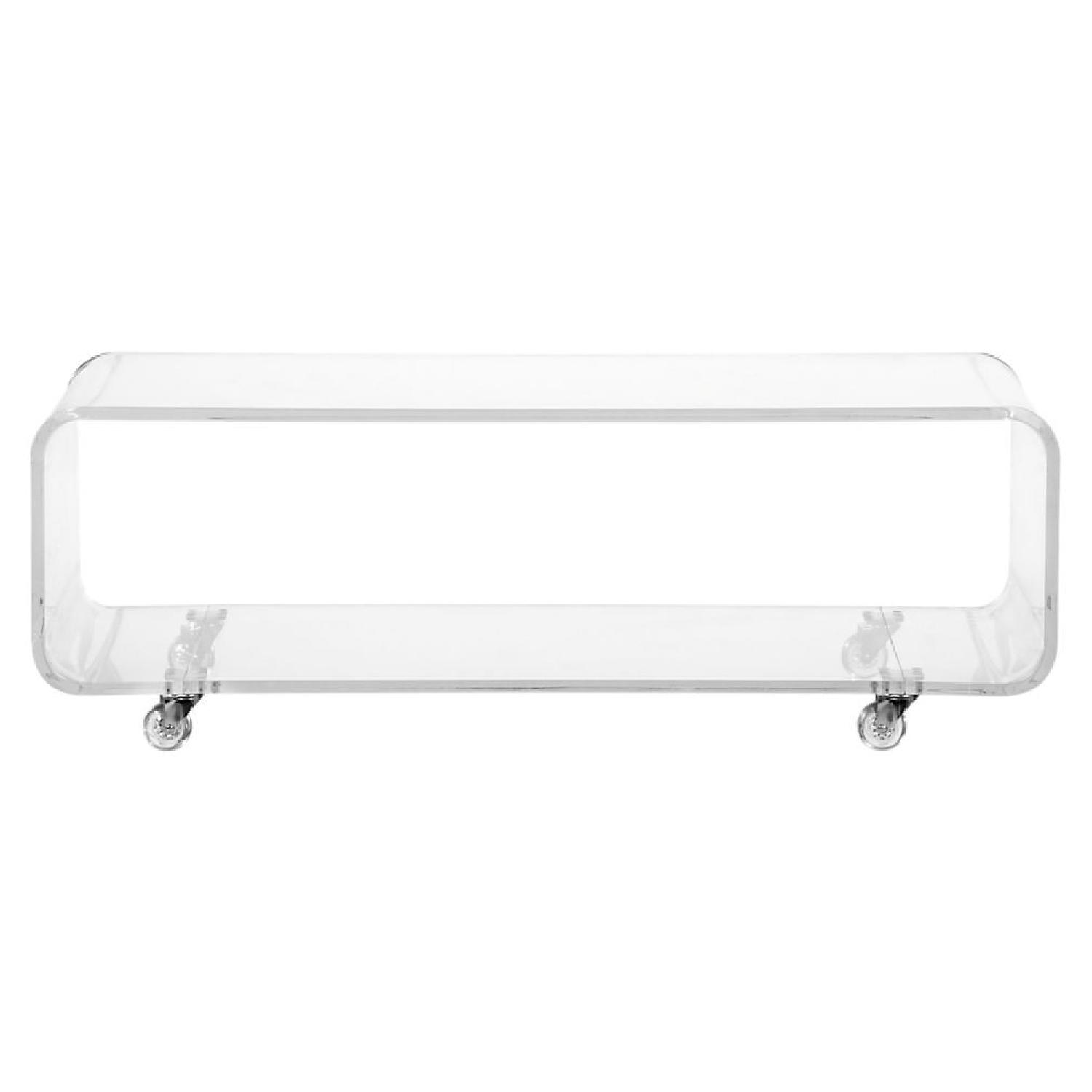 CB2 Acrylic Peekaboo Media Console/Coffee Table - AptDeco