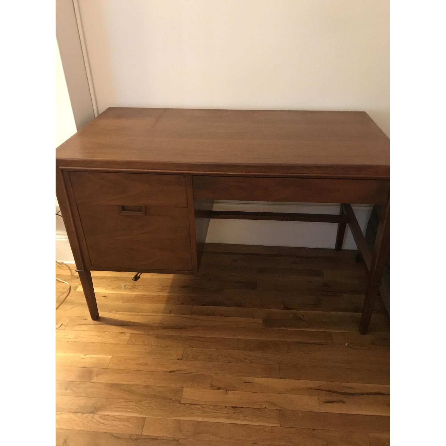 John Stuart Furniture Vintage Mid-Century Modern Wood Desk - AptDeco