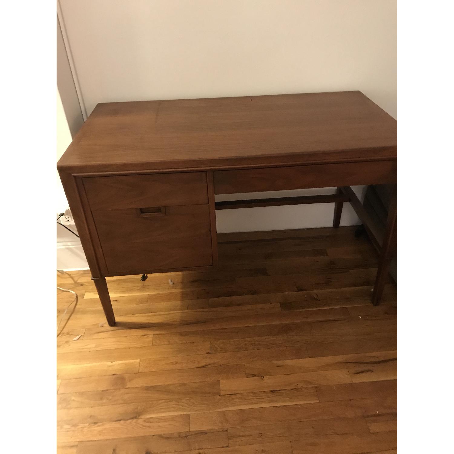 John Stuart Furniture Vintage Mid-Century Modern Wood Desk - AptDeco