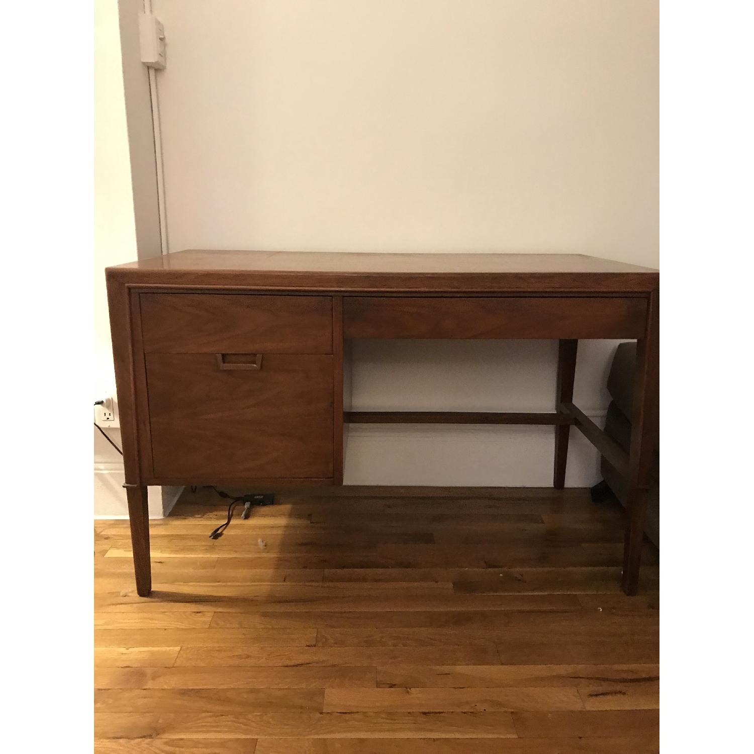 John Stuart Furniture Vintage Mid-Century Modern Wood Desk - AptDeco