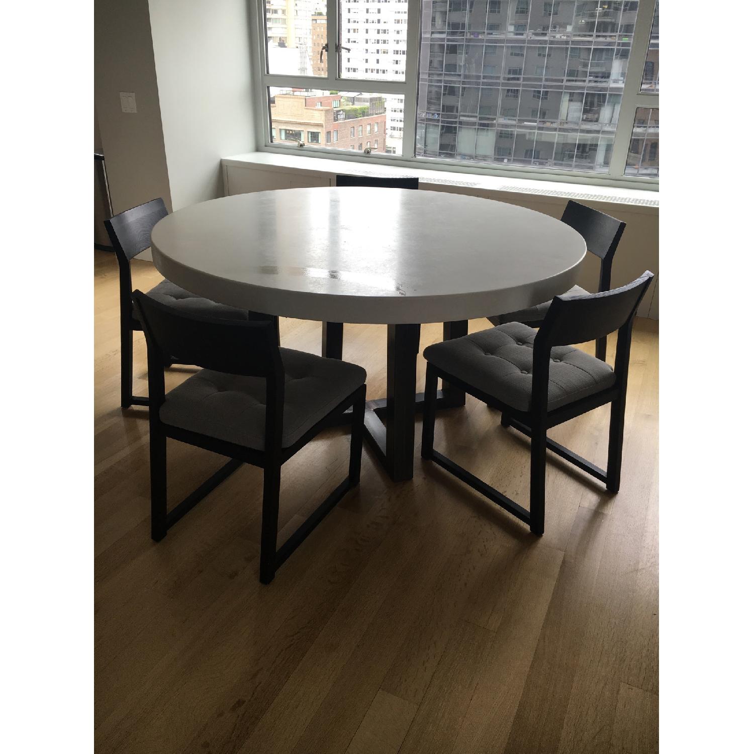 Custom Concrete Top Dining Table - AptDeco