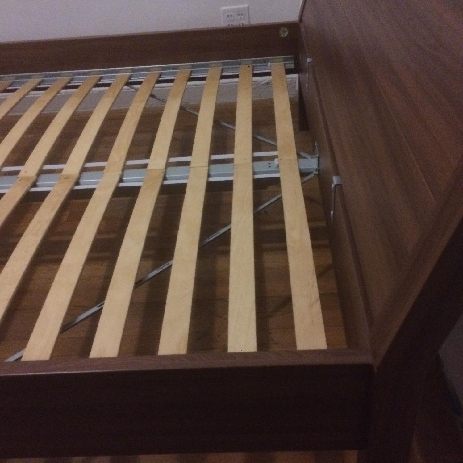 Ikea Queen Bed Frame w/ Slatted Base - AptDeco