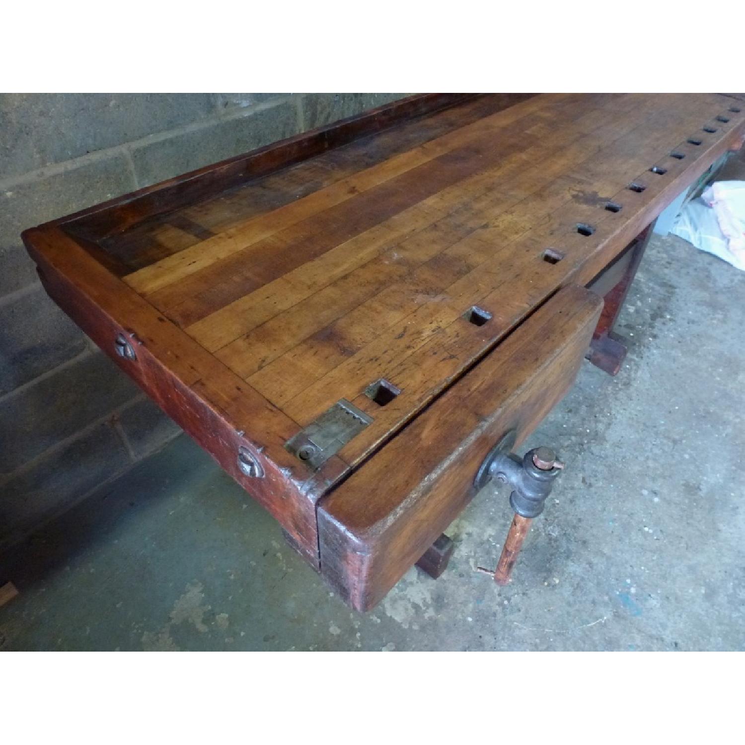 Vintage 1930 Trestle Workbench - AptDeco