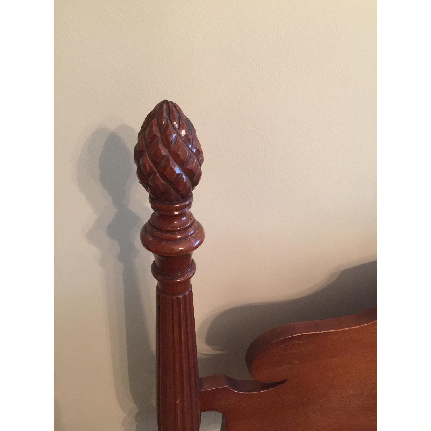 Vintage Ornately Carved Solid Wood Full Size Bed - AptDeco