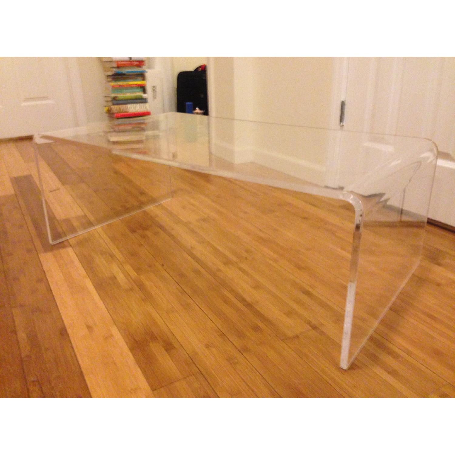 CB2 Mid-Century Lucite Coffee Table - AptDeco