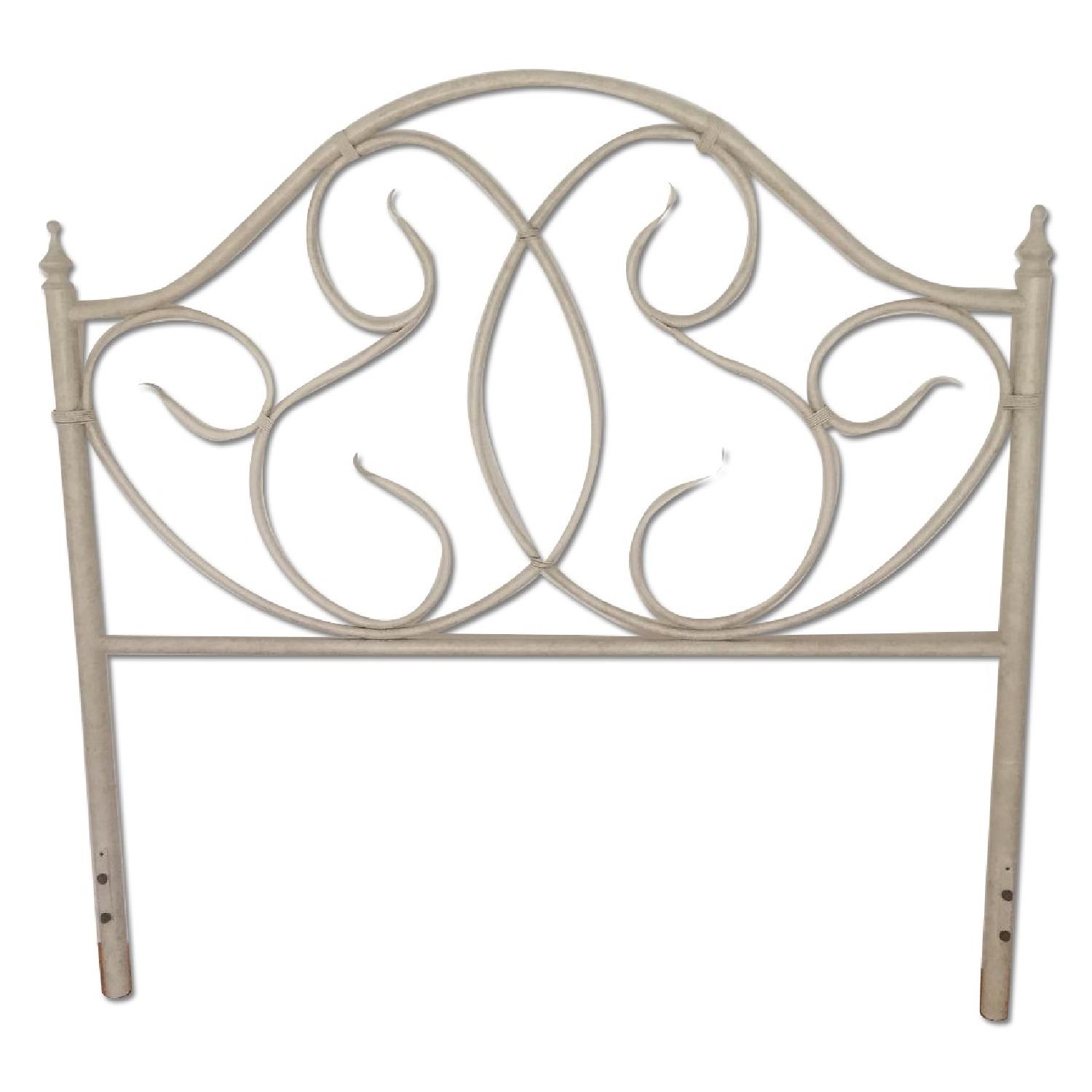Antique Style Wrought Iron Full Size Headboard - AptDeco