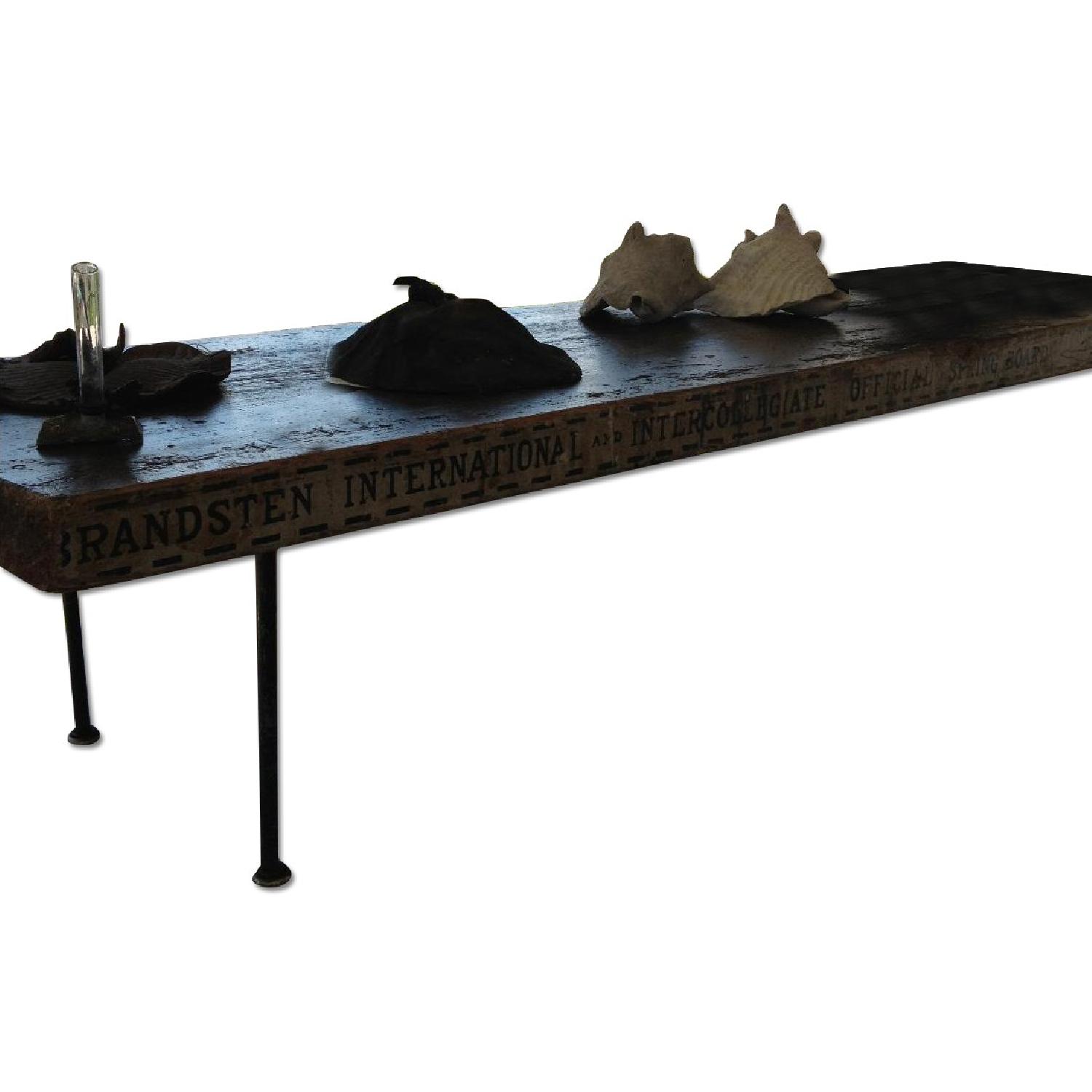 1950s Wooden Diving Board Coffee Table - AptDeco