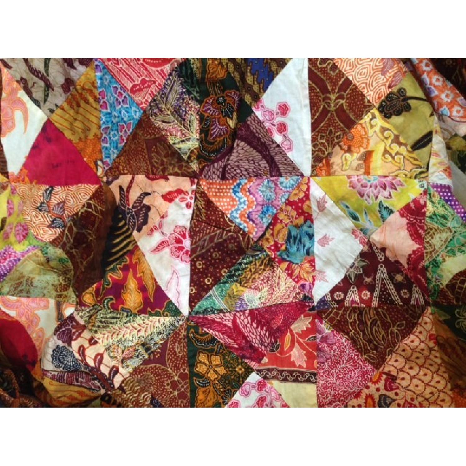 Full/Queen Size Indonesian Batik Bedspread - AptDeco