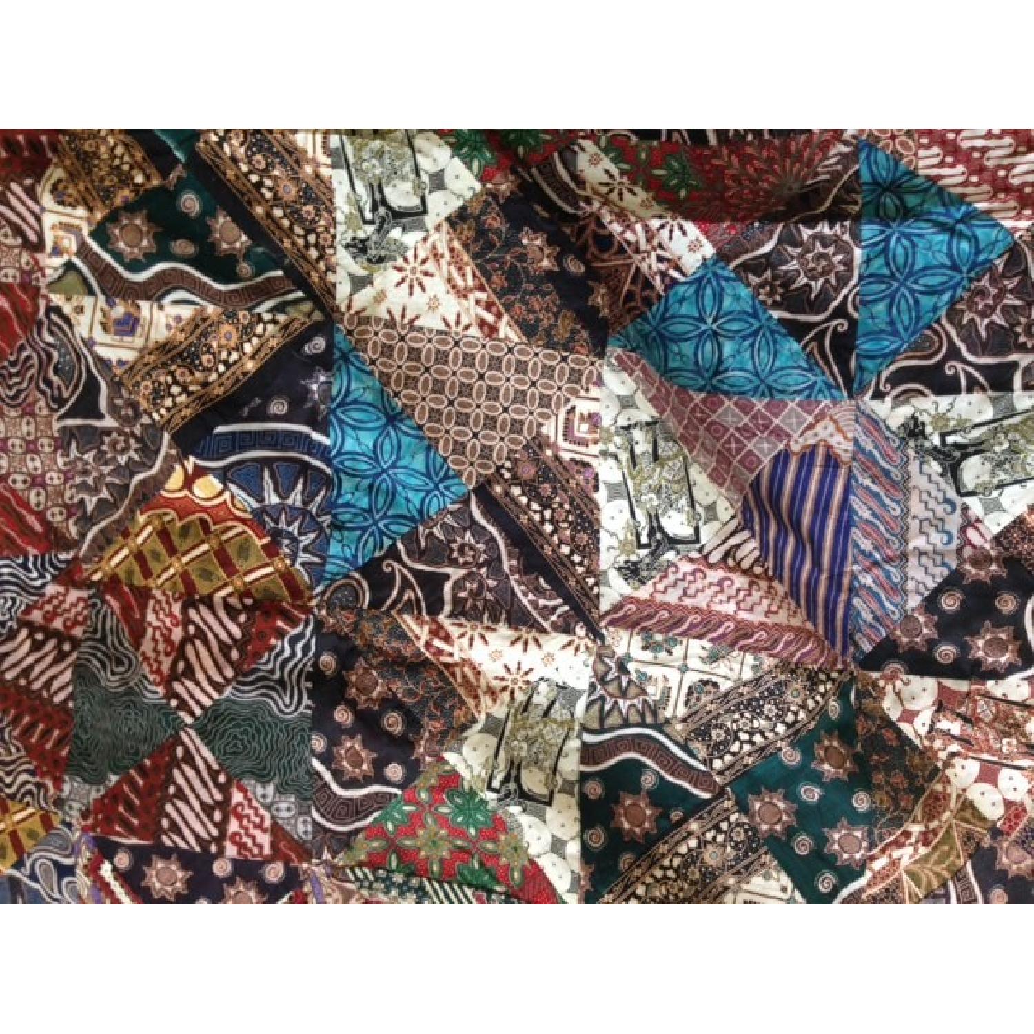 Full/Queen Size Indonesian Batik Bedspread - AptDeco