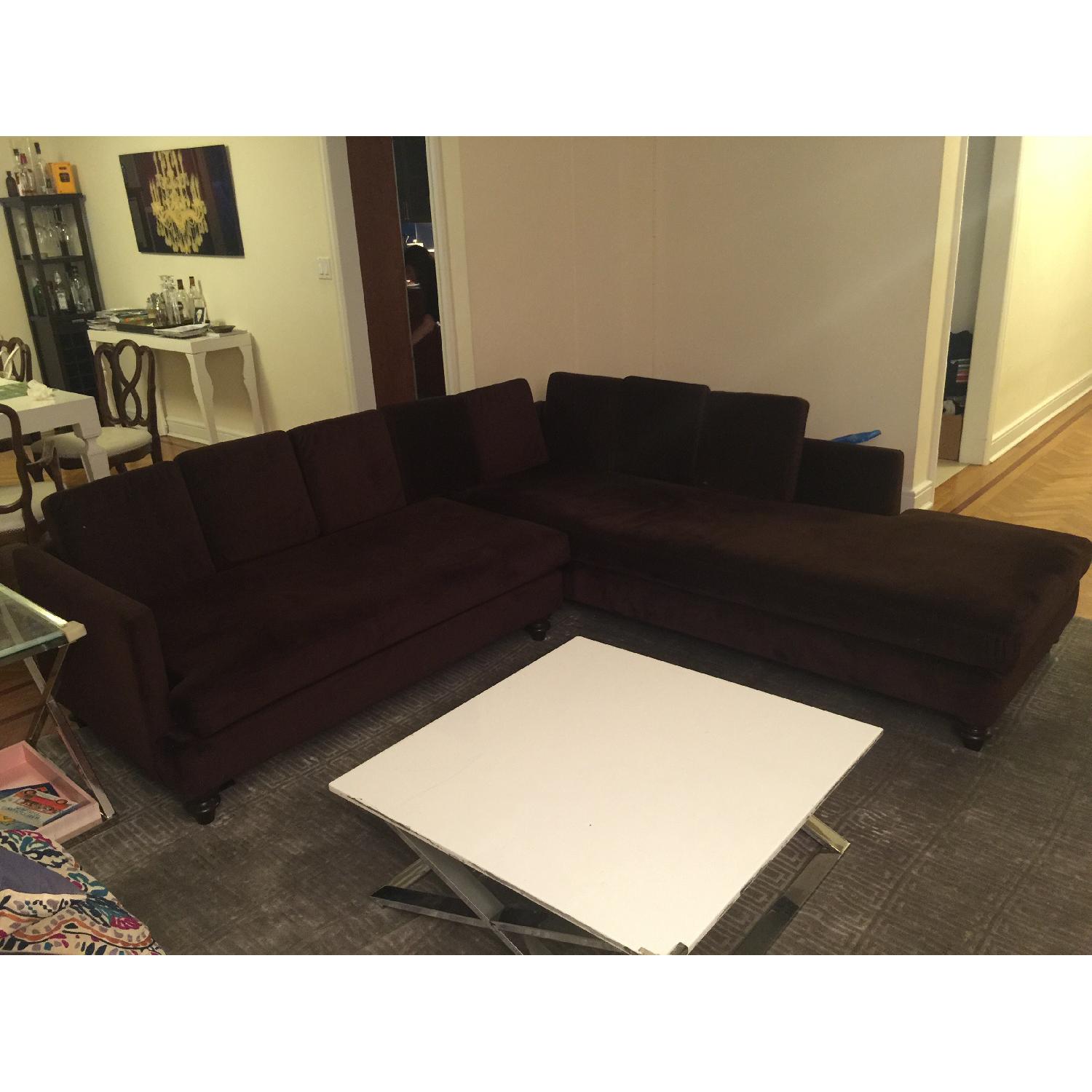 Room Service Chocolate Brown Sectional - AptDeco