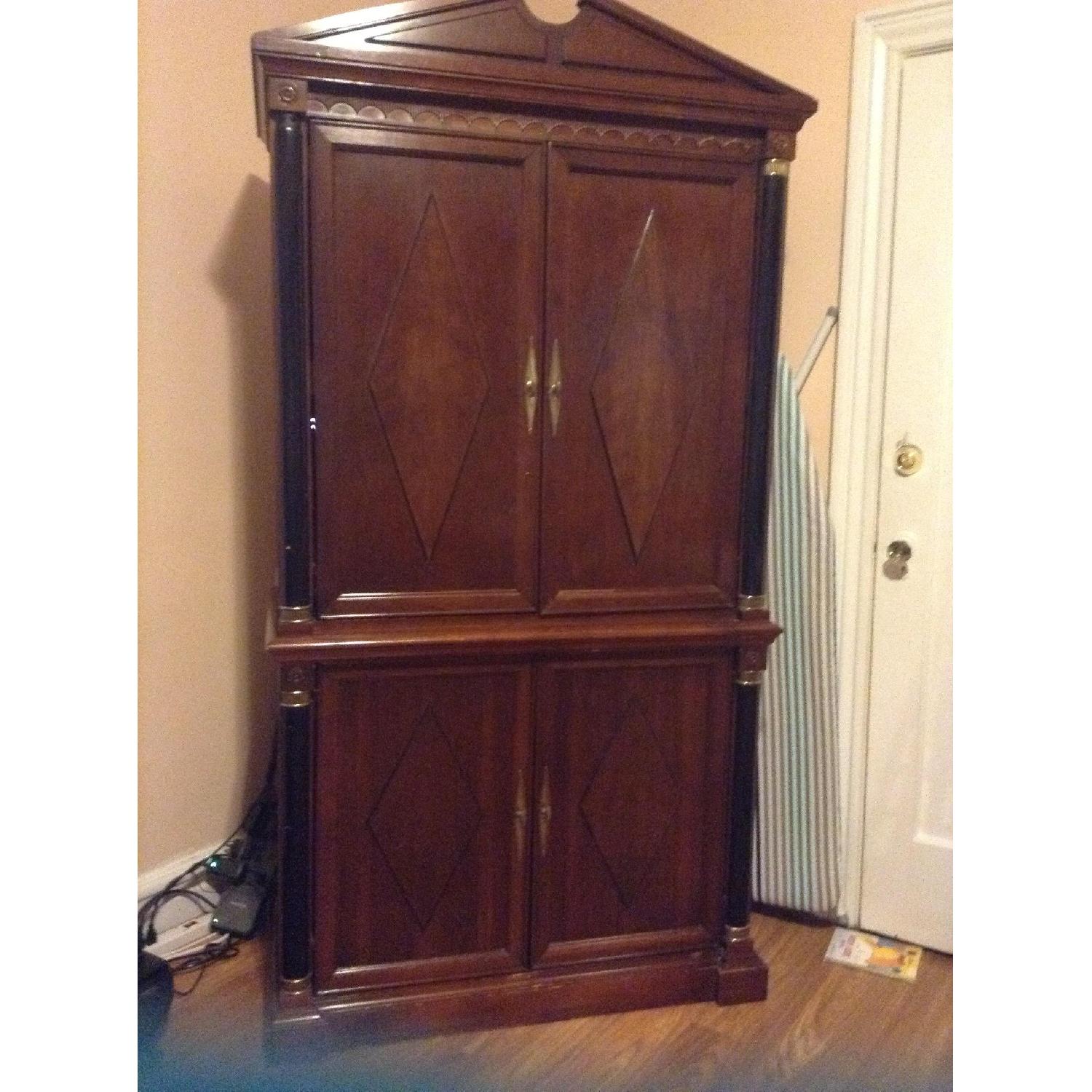 Custom Built Solid Wood Armoire - AptDeco