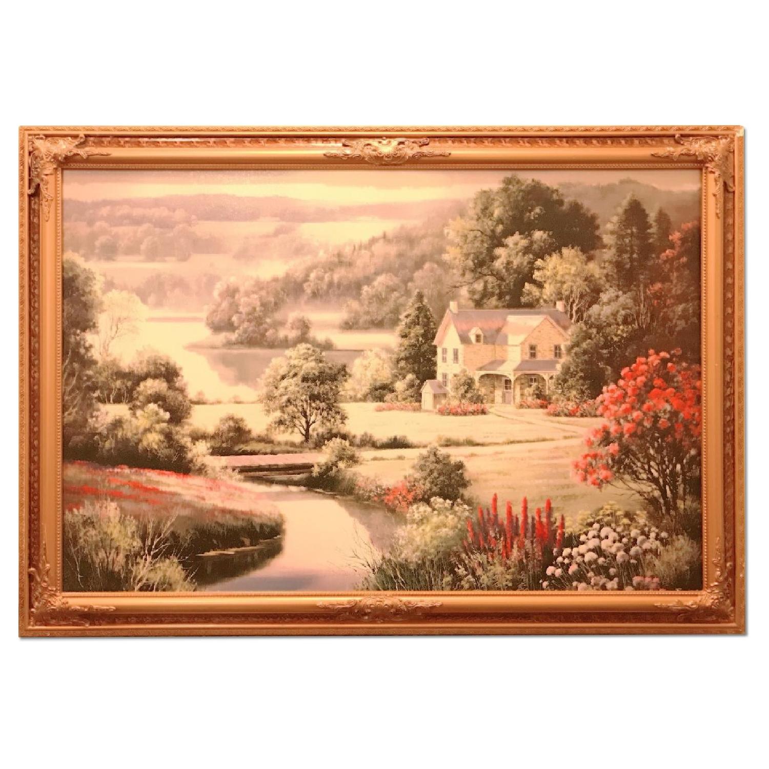 Countryside Dreams Wall Art in Gold Frame - AptDeco