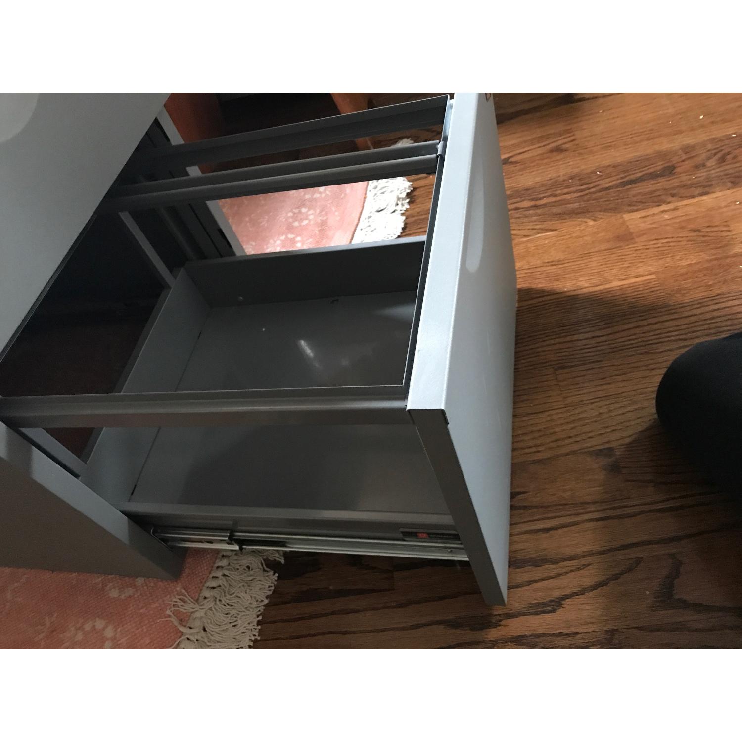 Ikea Erik 2 Drawer Unit w/ Optional Casters in Silver - AptDeco