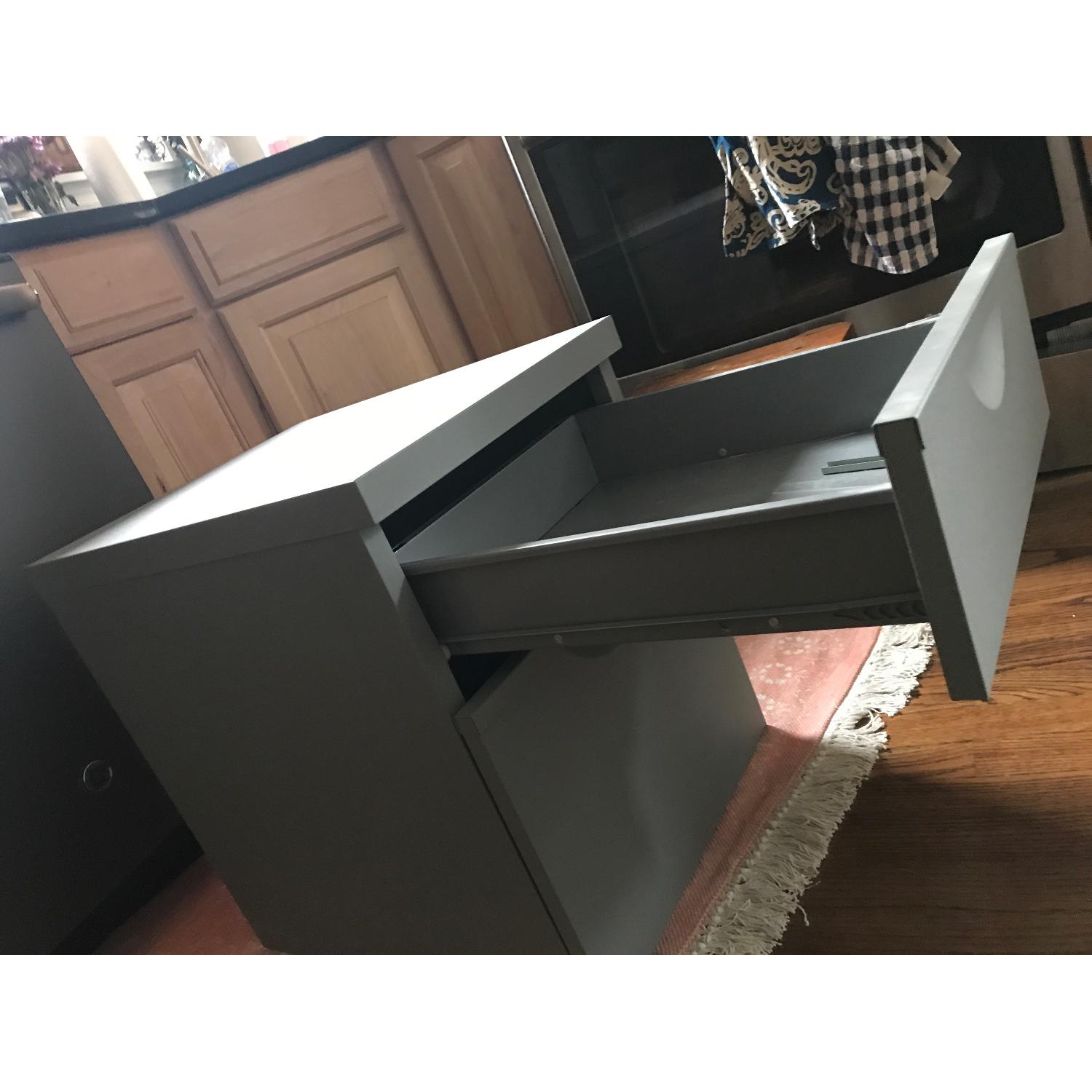 Ikea Erik 2 Drawer Unit w/ Optional Casters in Silver - AptDeco
