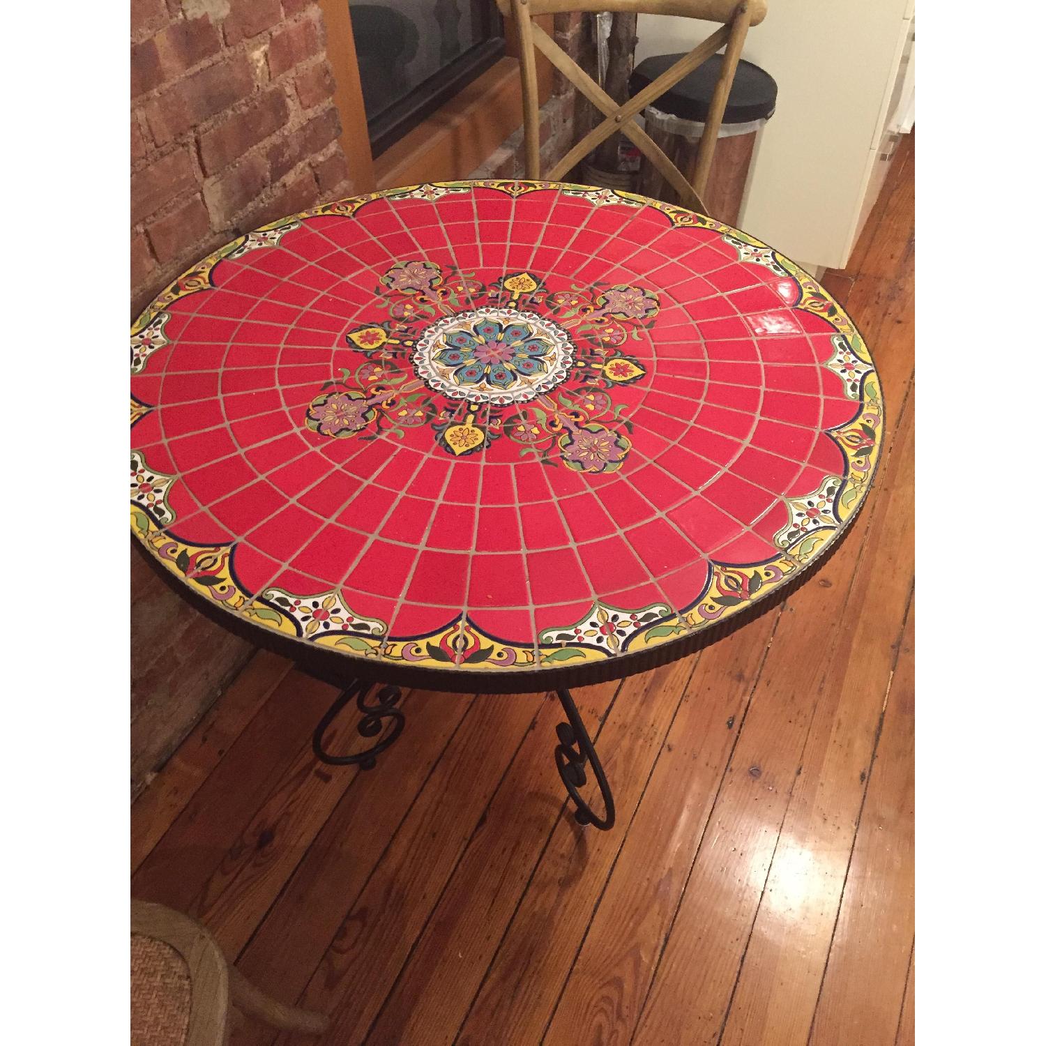 Pier 1 Rania Red Mosaic Table - AptDeco