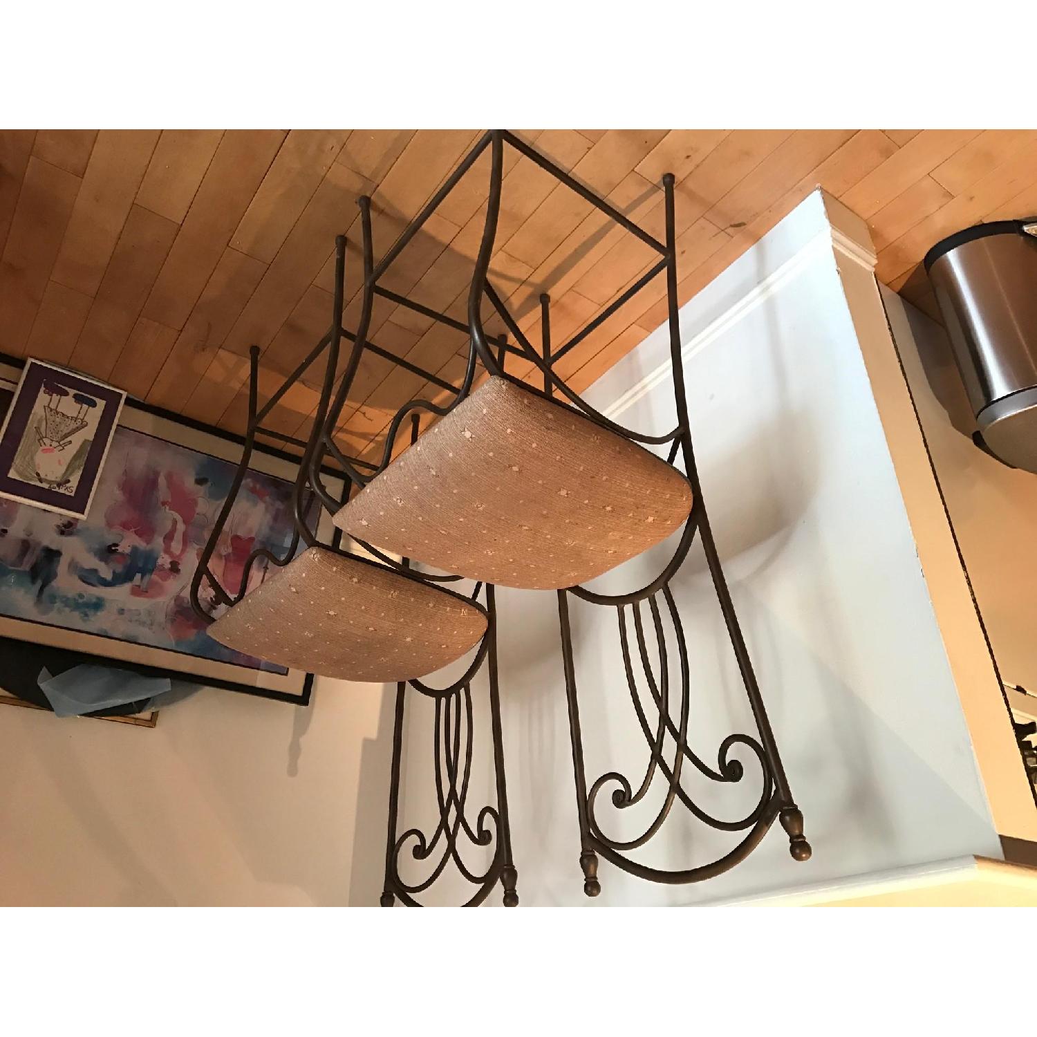 Crate & Barrel High Top Metal Bar Stools - AptDeco