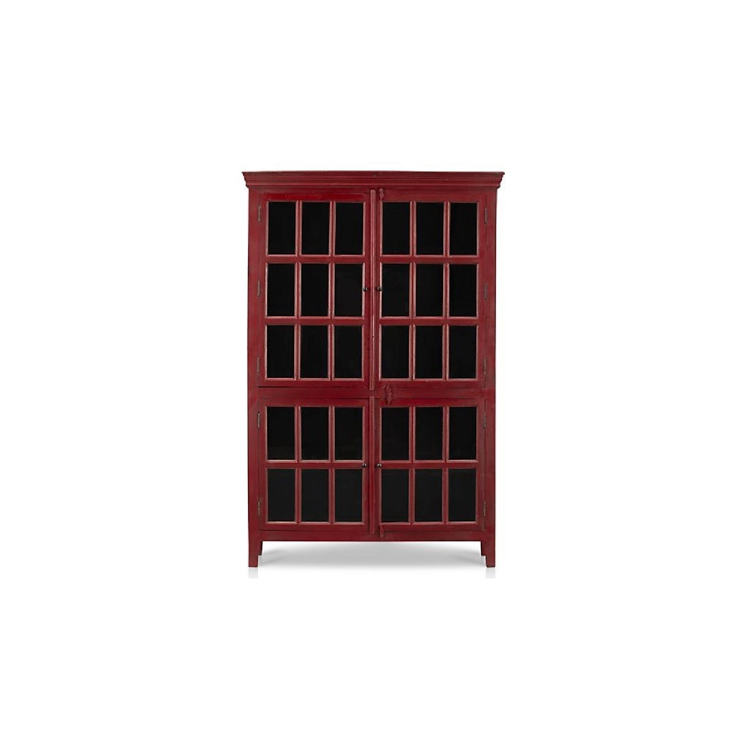 Crate & Barrel Red Cabinet - AptDeco