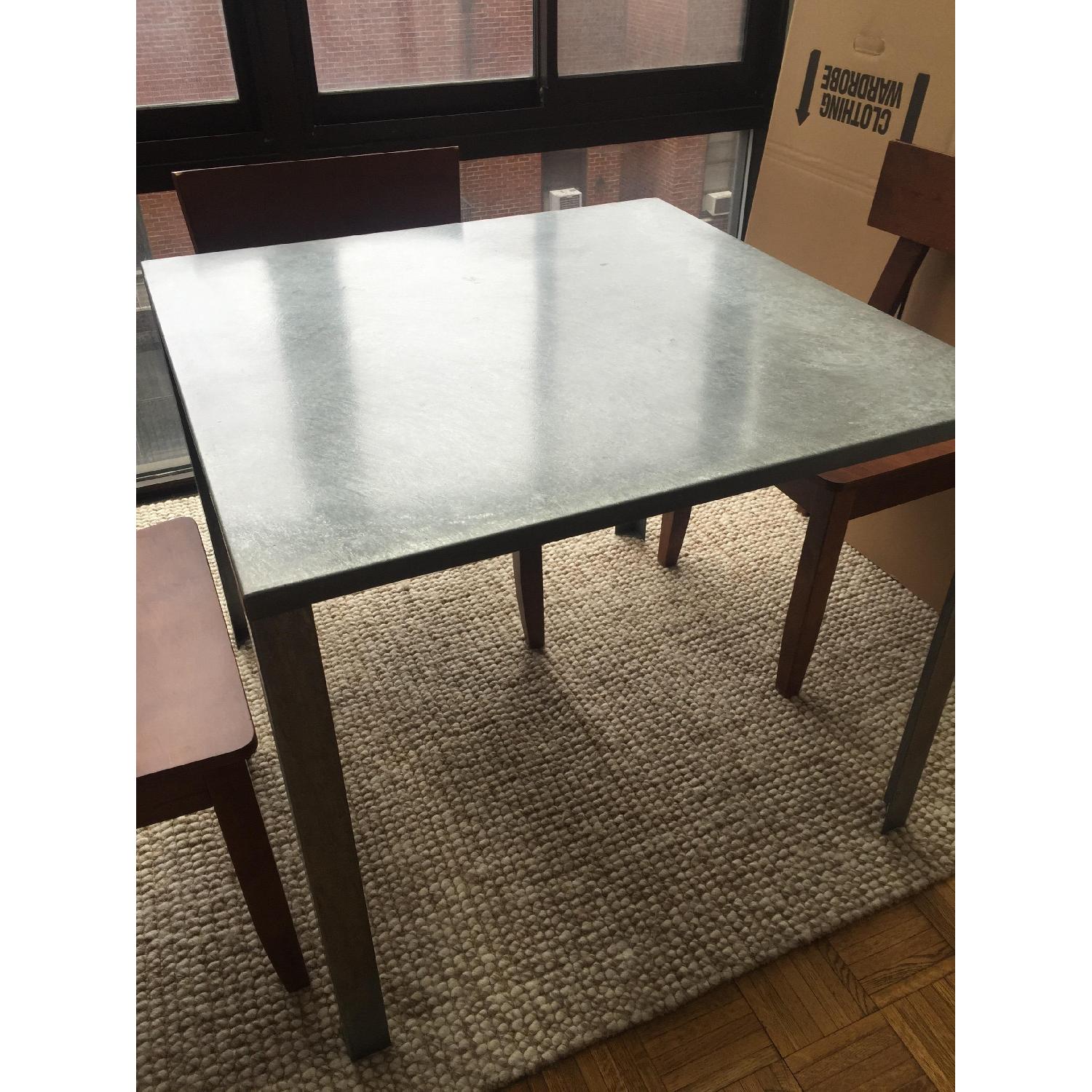 CB2 Square Metal Dining Table - AptDeco