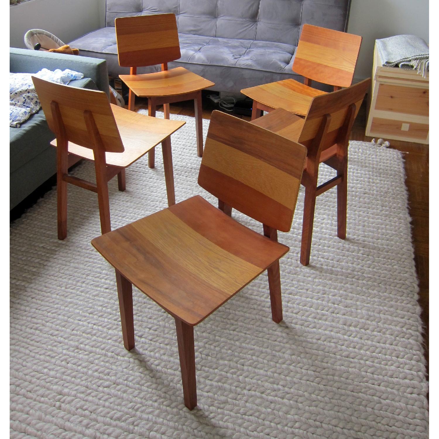 De La Espada Leif Design Park Tone Chairs - Set of 5 - AptDeco