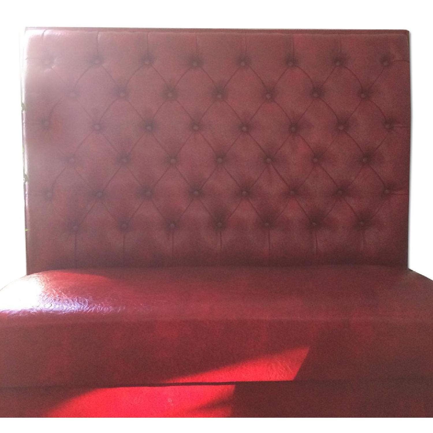 Red Nightclub Lounge Bench - AptDeco