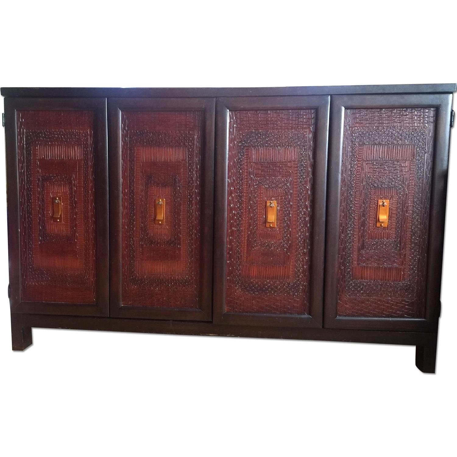 Pier 1 Terracotta TV Stand - AptDeco