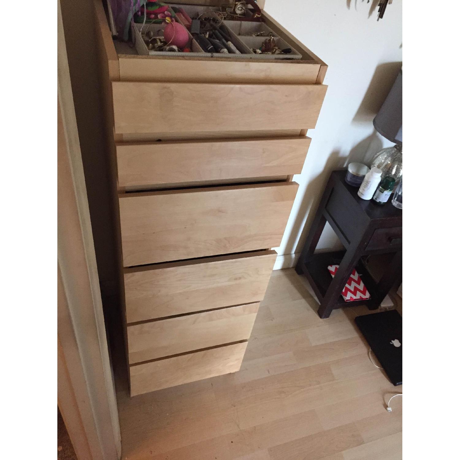 Ikea Malm 6 Drawer Chest w/ Lift Up Mirror - AptDeco