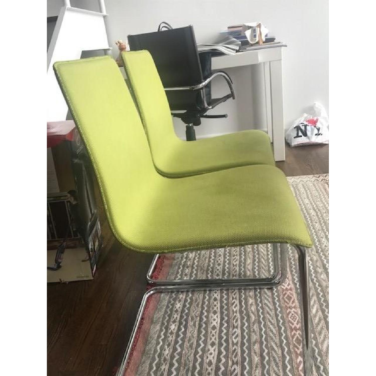 CB2 Pony Tweed Dining Chairs - AptDeco