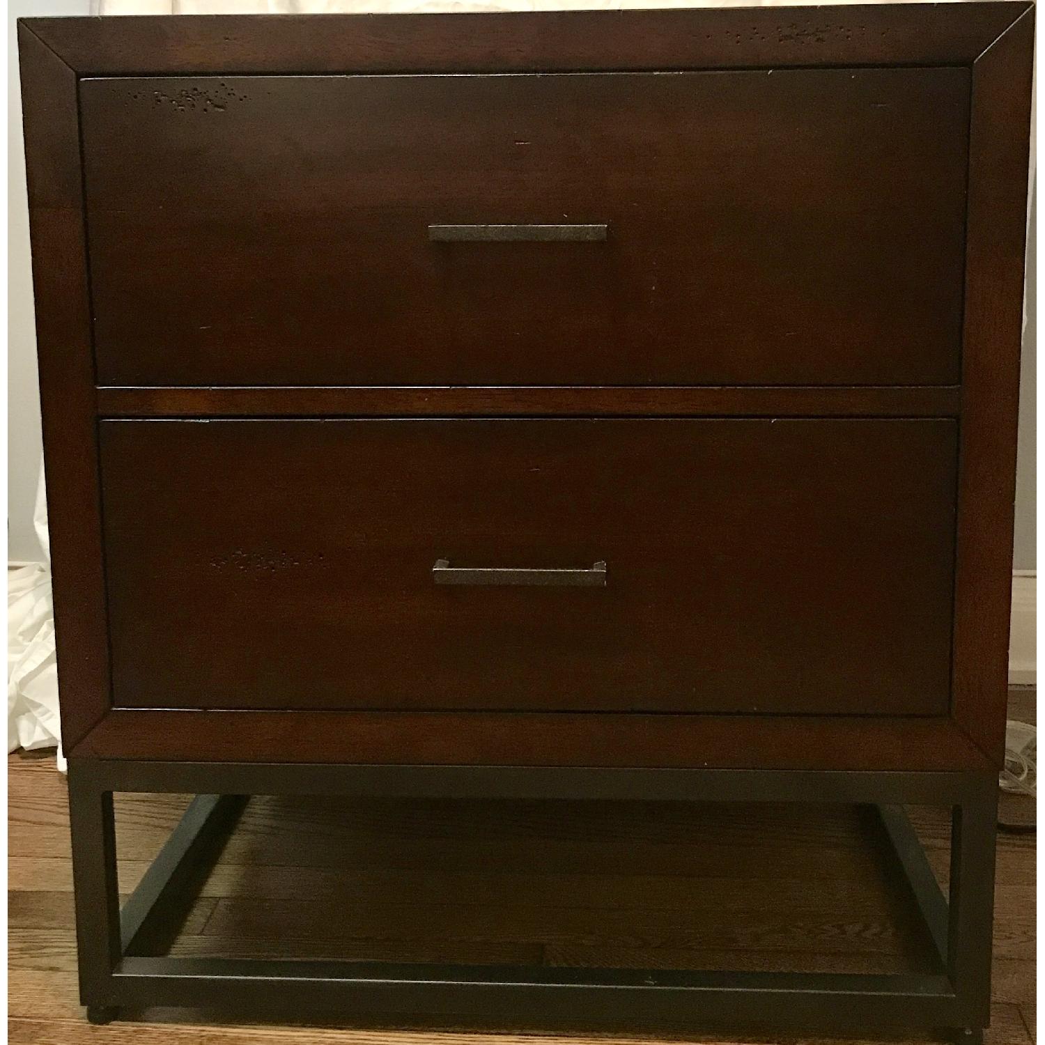 American Signature East Village Modern Industrial Nightstand - AptDeco